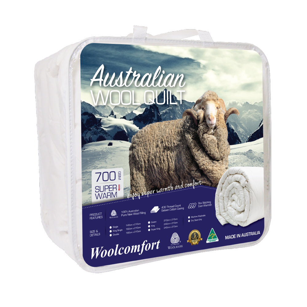 Australian Made 700 GSM Merino Wool Quilt – Luxor Linen